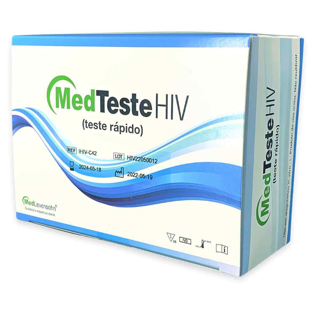 Teste Rápido Hiv 1/2 E Tipo O imunocromatográfico Kit C/25 Testes – MatLab