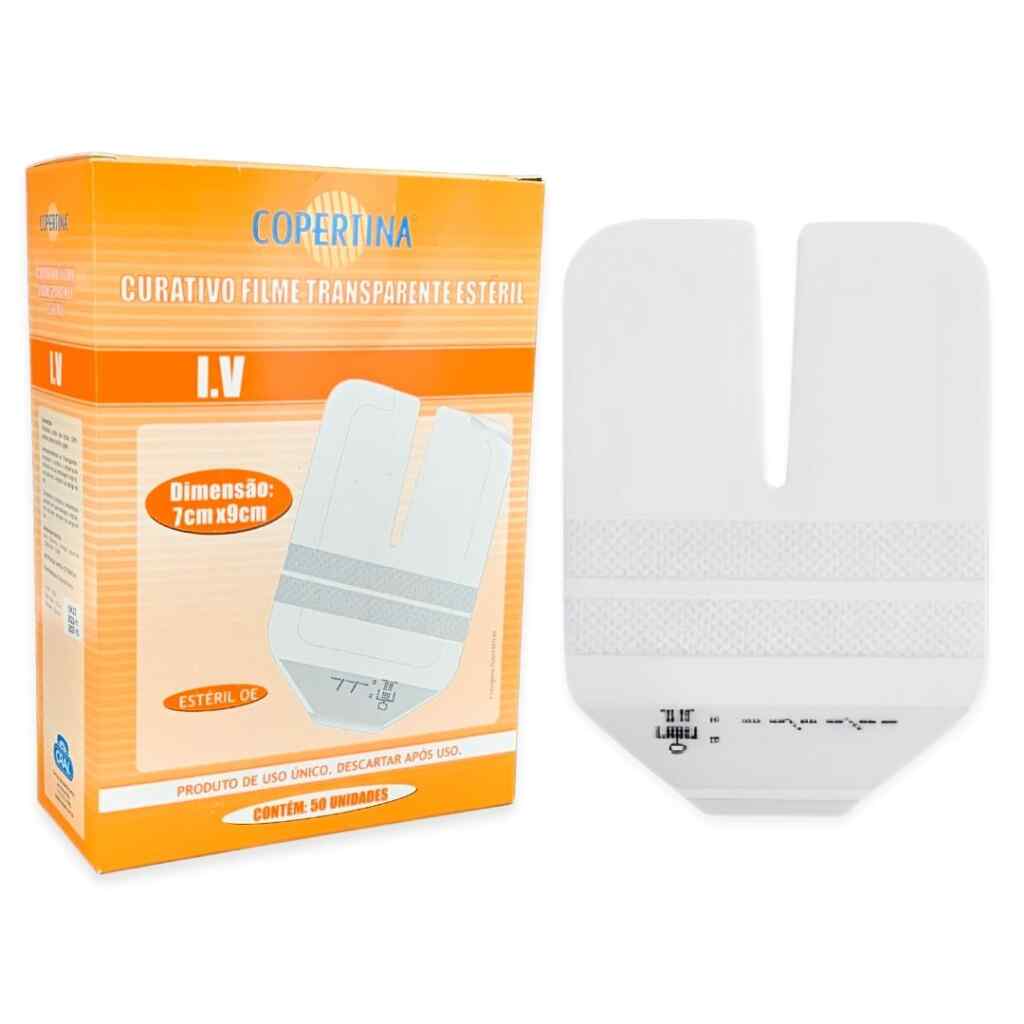 Curativo Filme Transparente Estéril Para Cateter Em I.V 7x9cm C/50 ...