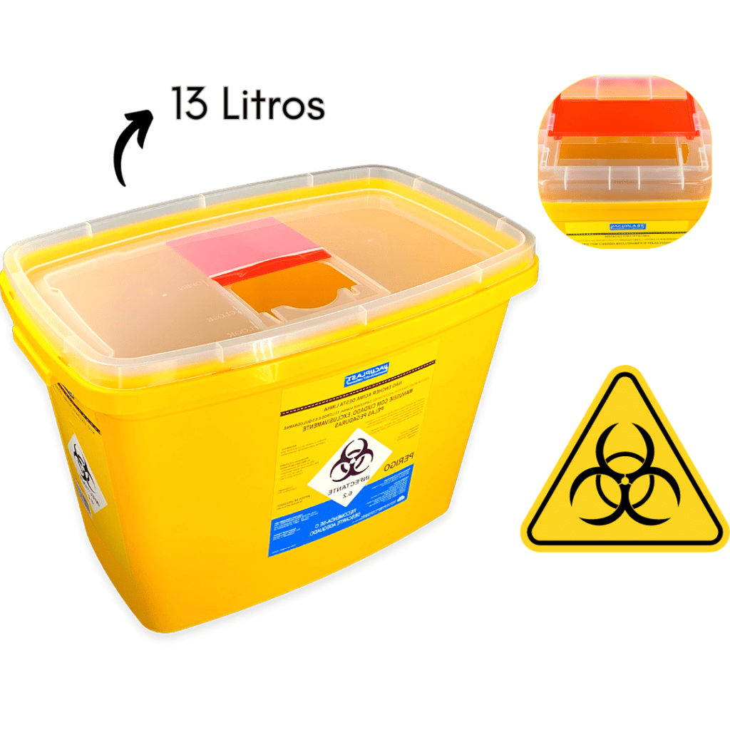 Coletor Para Perfurocortante Rígido De 13 Litros Caixa 13L – MatLab