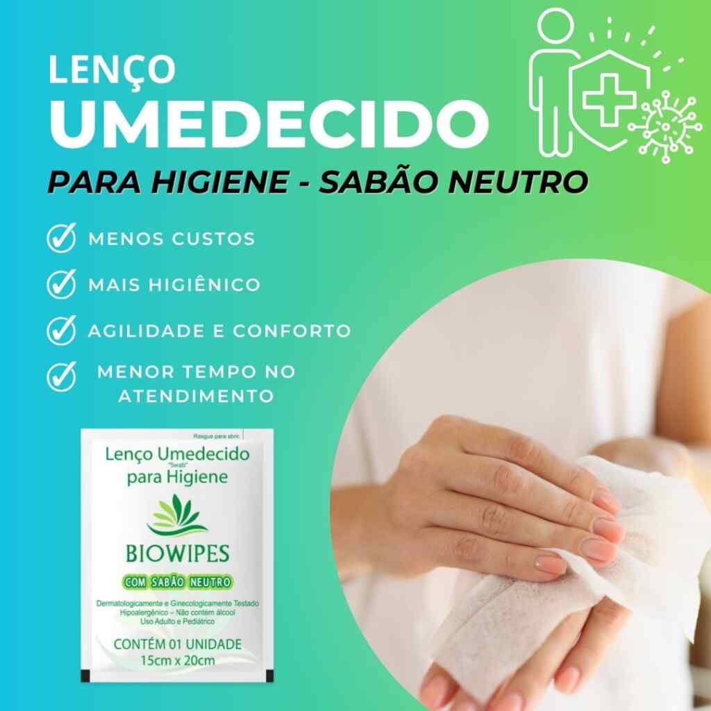 Lenço Umedecido Íntimo Para Higiene Íntima Swab Com Sabão Neutro C/100 ...