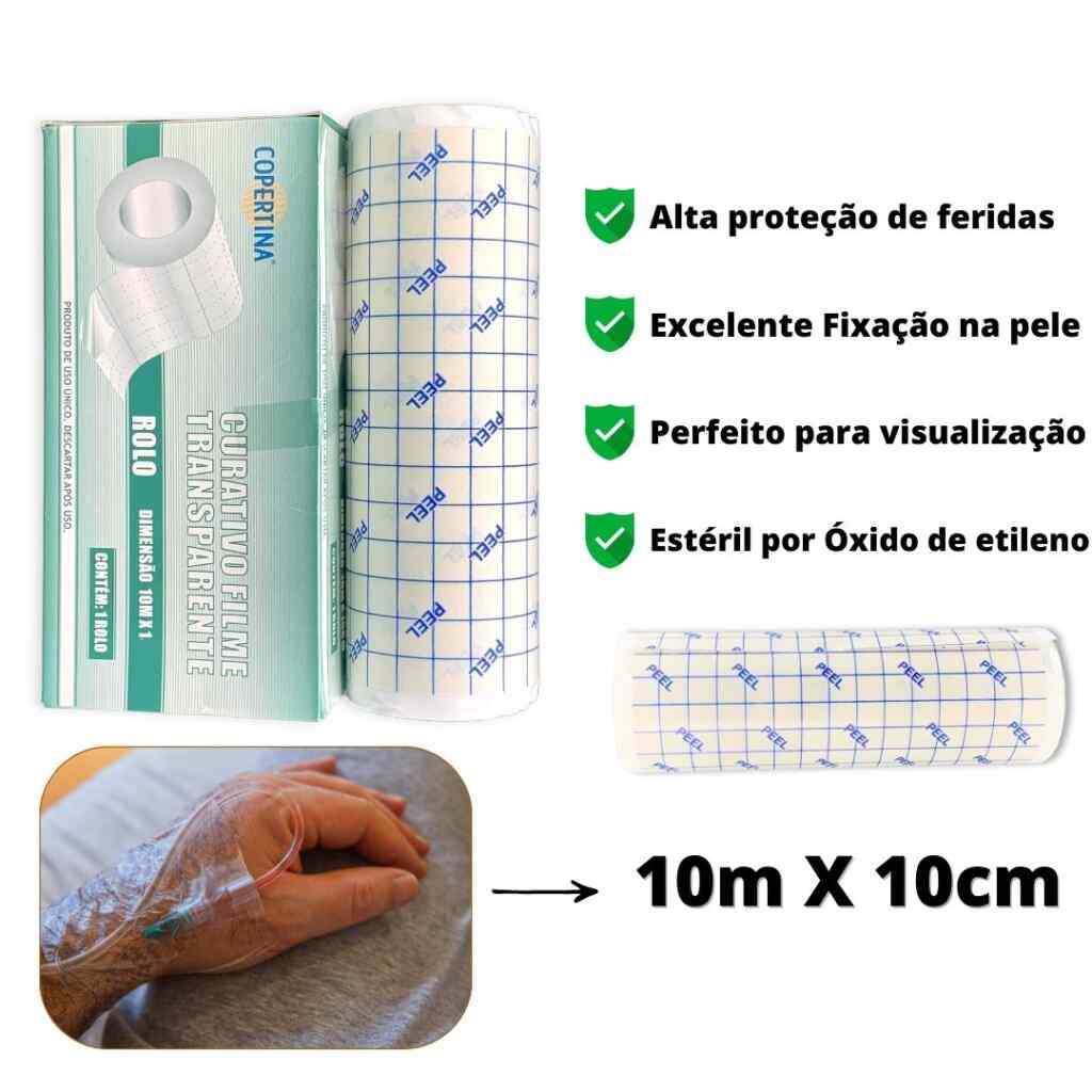 Curativo Filme Transparente Em Rolo 10m x 10cm – Copertina – MatLab