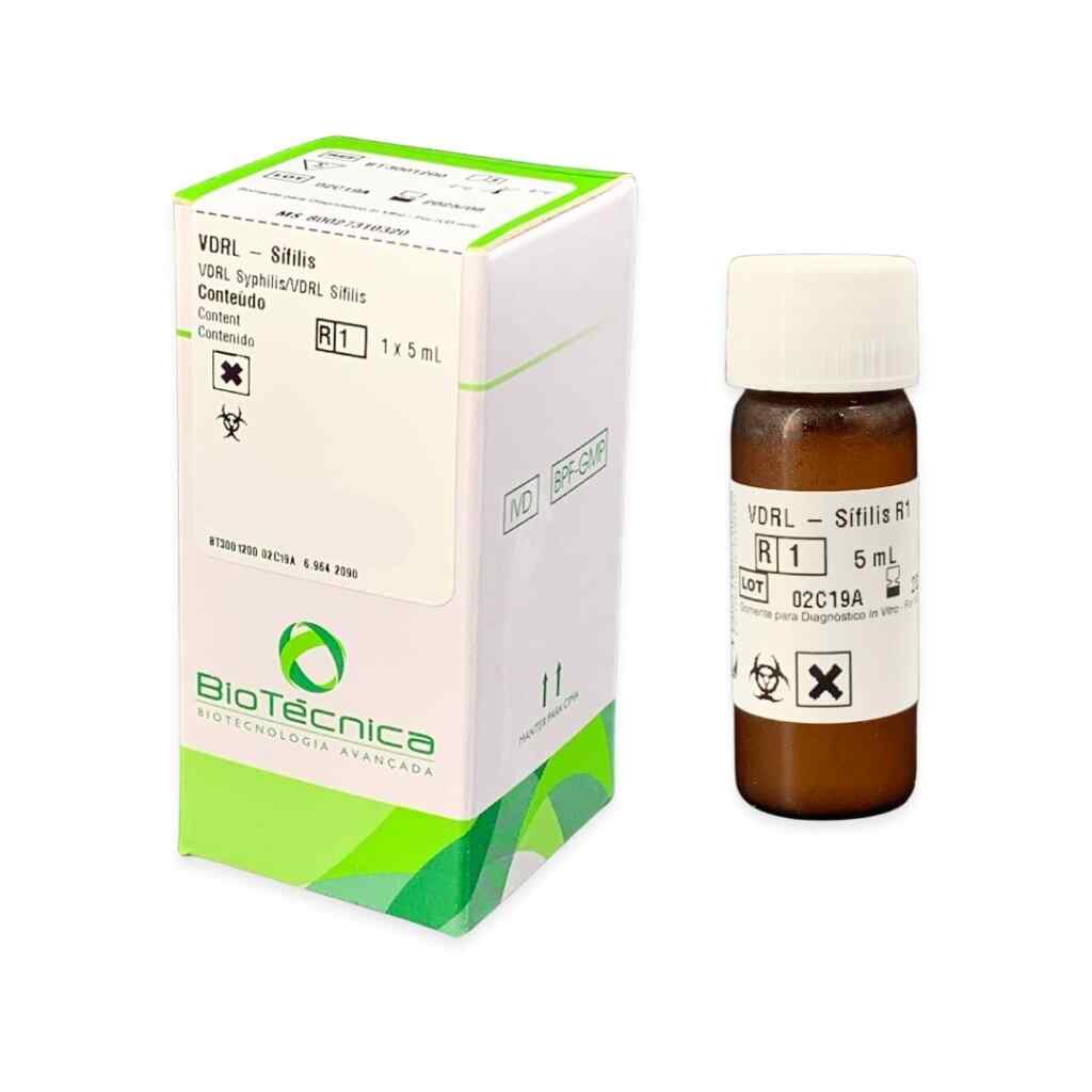 Reagente Vdrl Por Aglutinação 250 Testes Sífilis 1×5 Ml Sem Controle ...