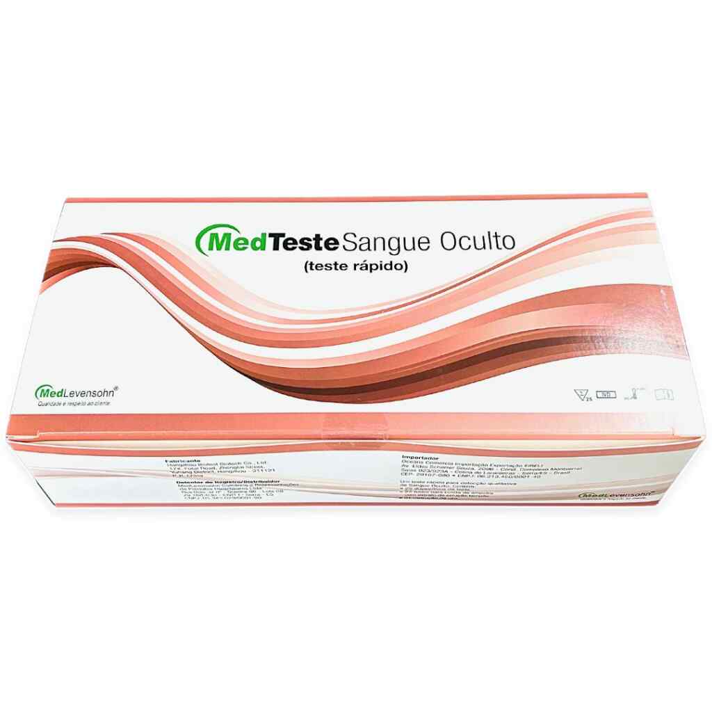 Teste Rápido Sangue Oculto Nas Fezes imunocromatográfico Medteste C/25 ...