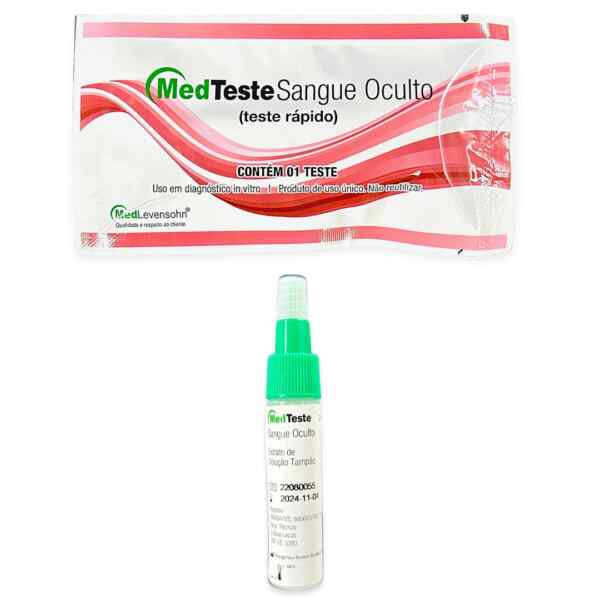 Teste Rápido Sangue Oculto Nas Fezes imunocromatográfico Medteste C/25 ...