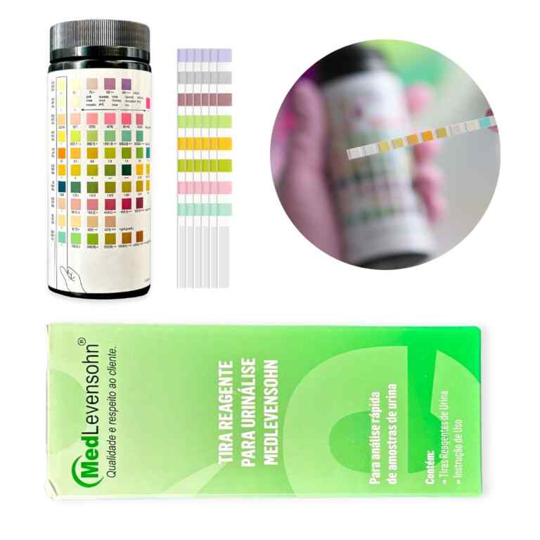 Tiras Reagentes Para Análise De Urina Urinálise 10 Parâmetros ...