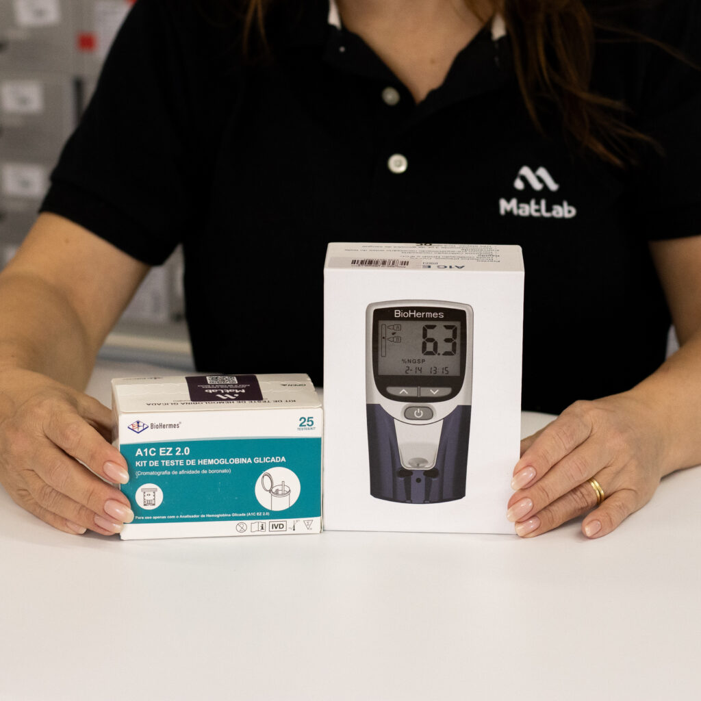 Monitor Analisador + 25 Tiras Testes Hemoglobina Glicada (HbA1C ...