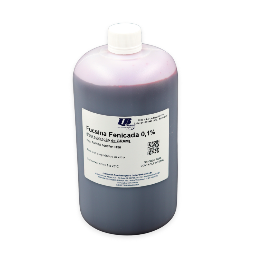 Fucsina Fenicada Coloração GRAM – Laborclin 1000mL – MatLab
